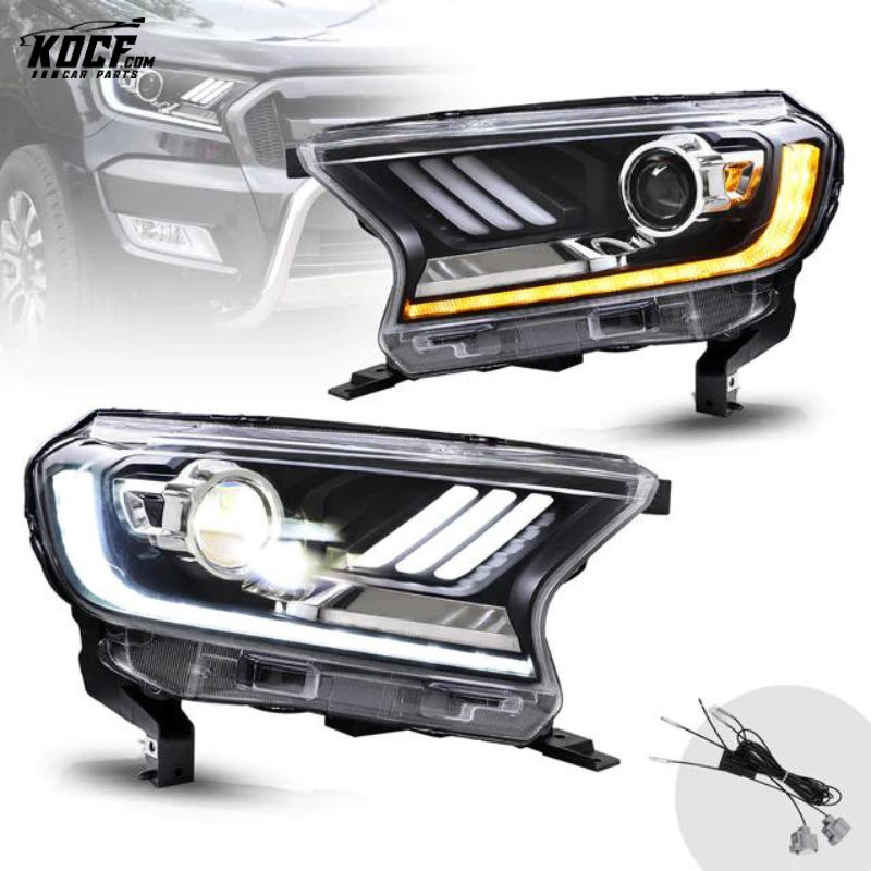 LED Headlights For Ford Ranger T6 2015-2020 [Mustang Style] DRL LED Fr ...