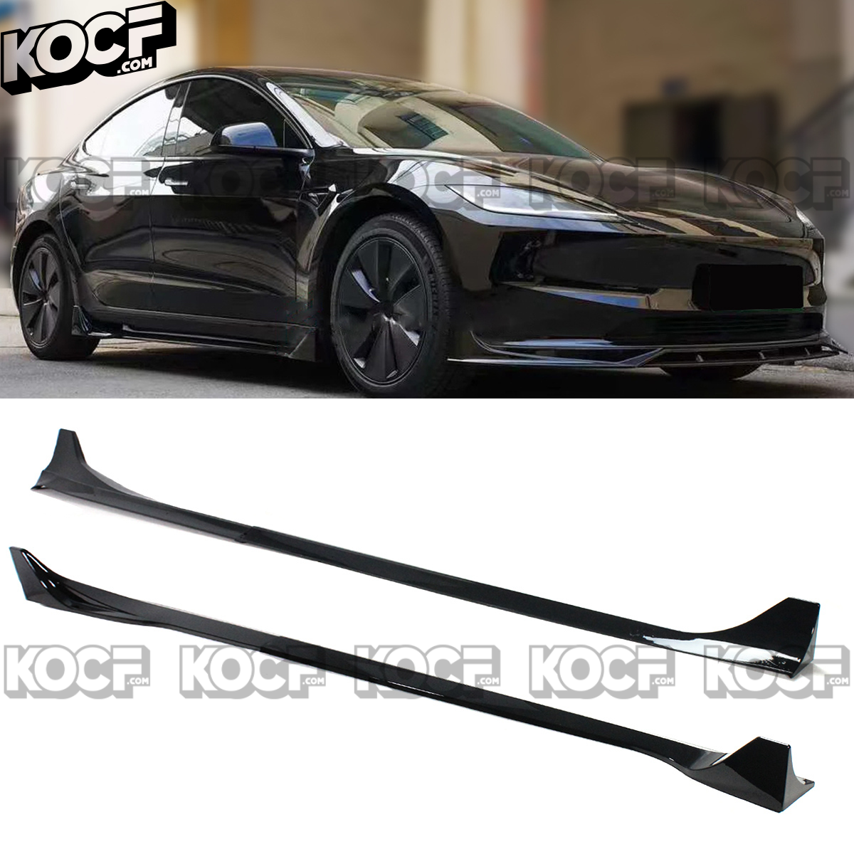Performance Style Side Skirt Extension For Tesla Model 3 2024-2025 – KOCF