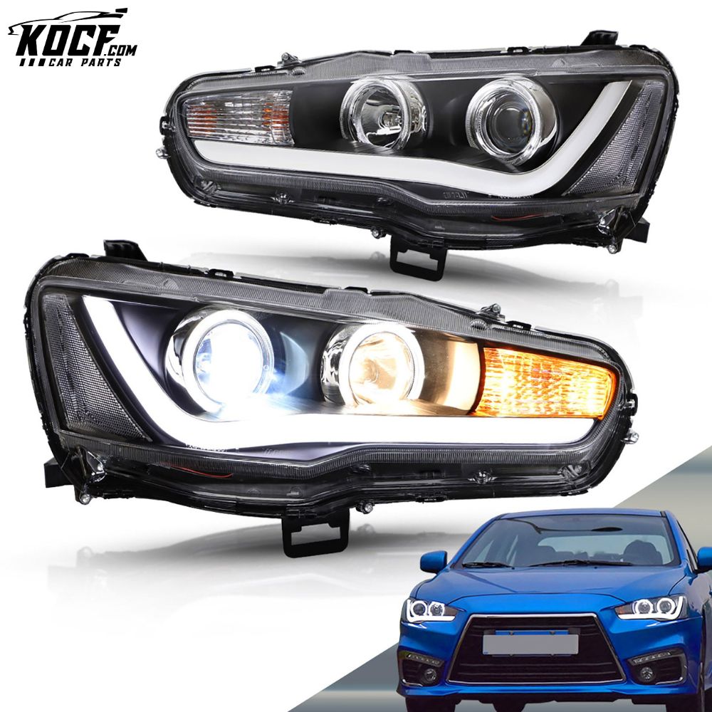 LED Headlights For Mitsubishi Lancer EVO X 2008-2017 Aftermarket Front ...