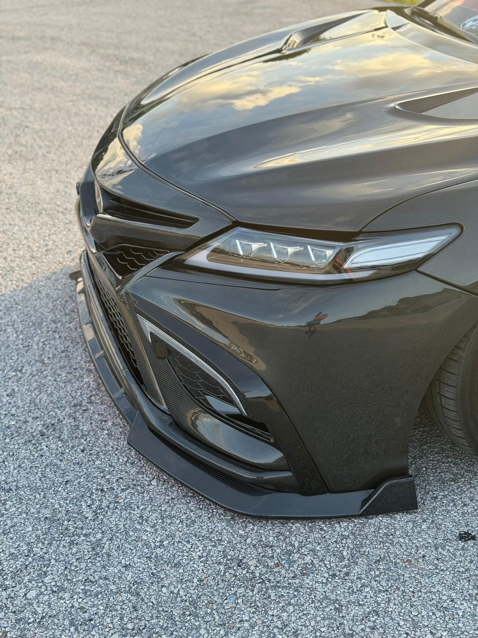 Carbon Fiber Front Lip Compatible for 2018-2024 Toyota Camry SE & XSE ...