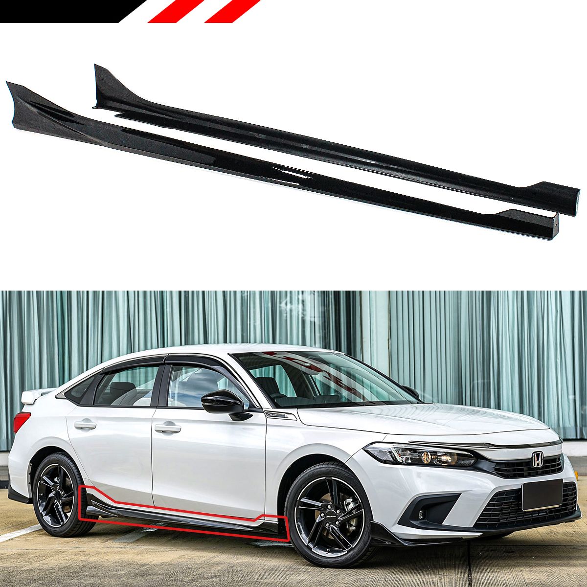 Side Skirts Compatible 2022-Present Honda Civic All Models - VIP Price ...