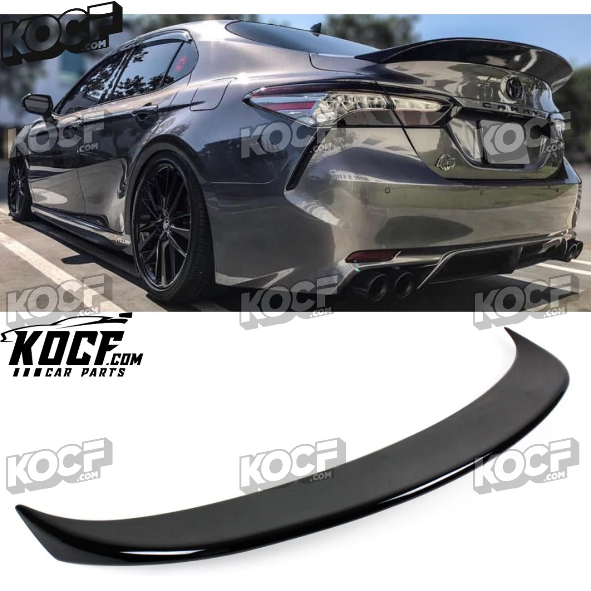 Painted Gloss Black High Kick Duckbill Rear Trunk Lid Spoiler Wing Com ...