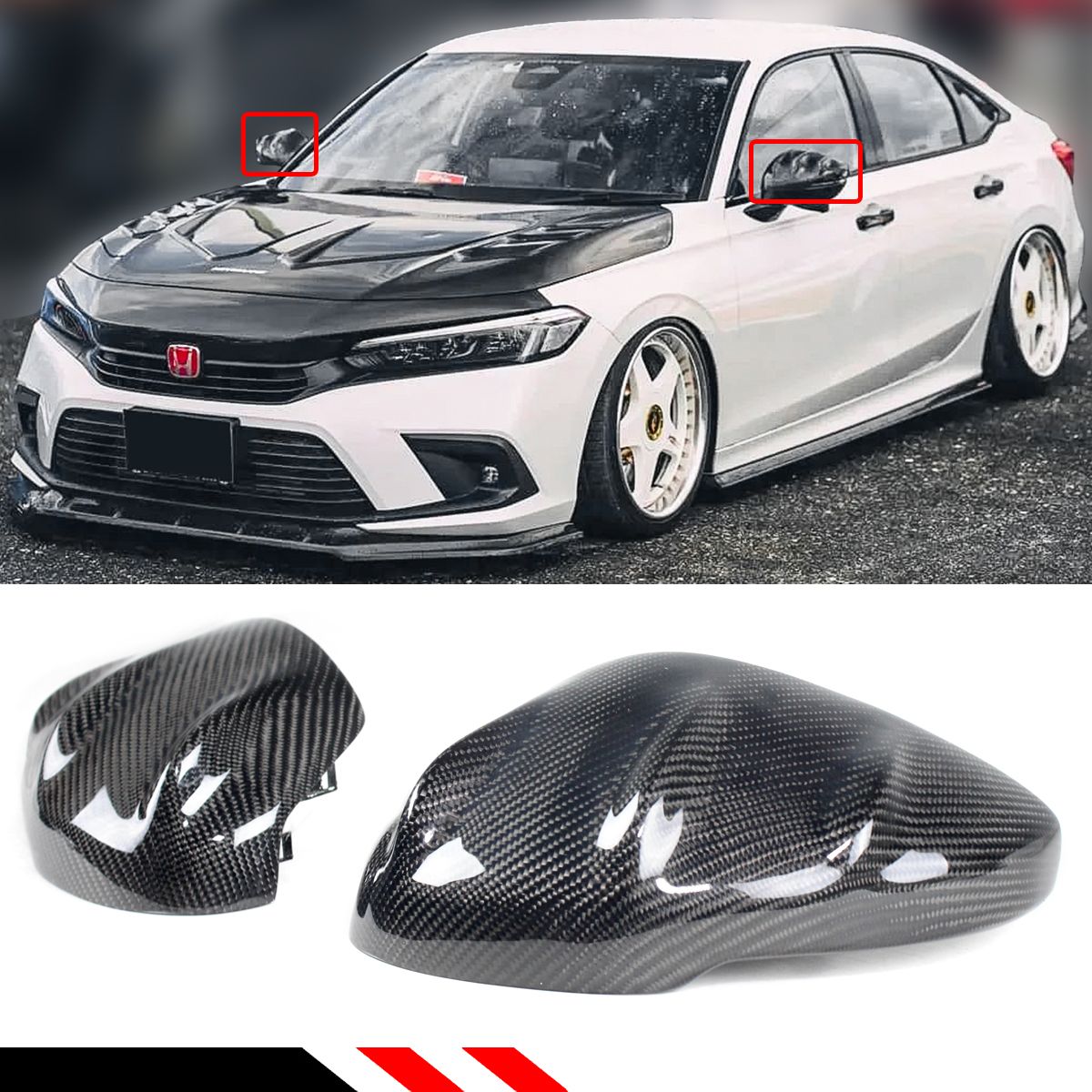 Mirror Covers Caps Compatible 2022-Present Honda Civic All Models – KOCF