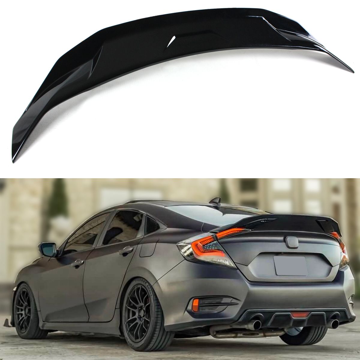 Roof Spoiler Compatible 2017-2021 Honda Civic 5 Door Hatchback – KOCF