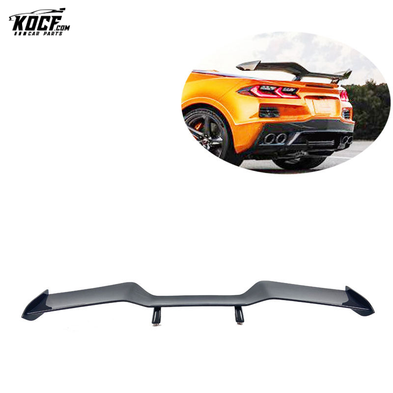 Z06/Z07 style Carbon Fiber Rear Spoiler High Wing For Corvette C8 Z07 ...