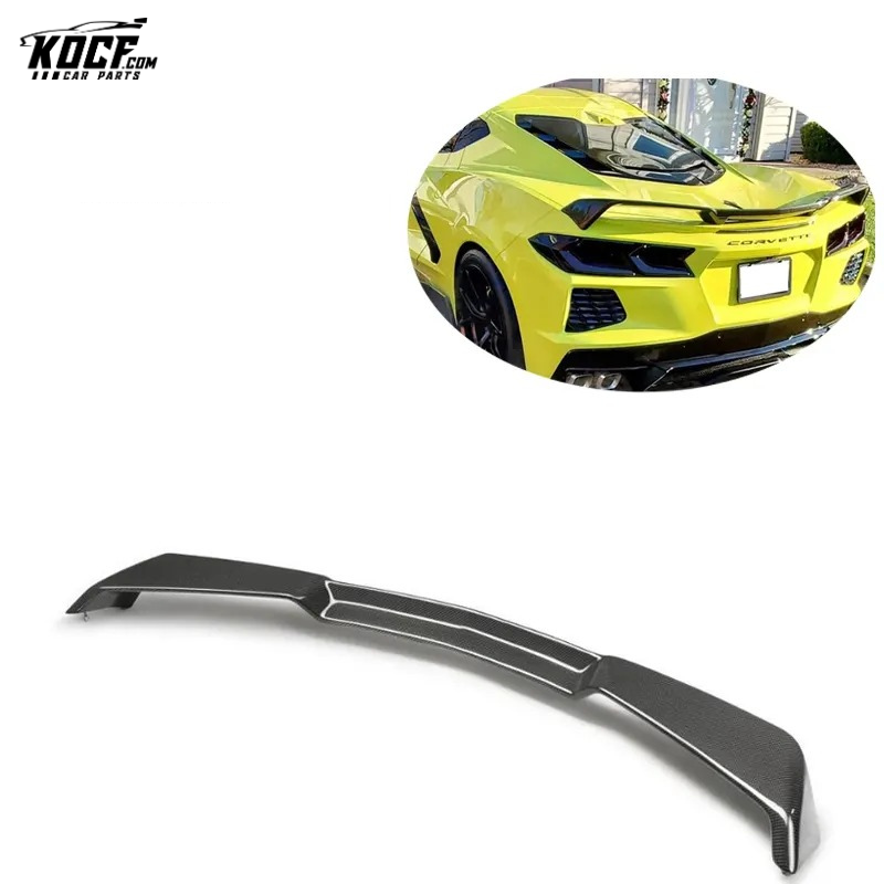 Z51 Style Carbon Fiber High Rear Trunk Spoiler Wing for Chevrolet Corv ...