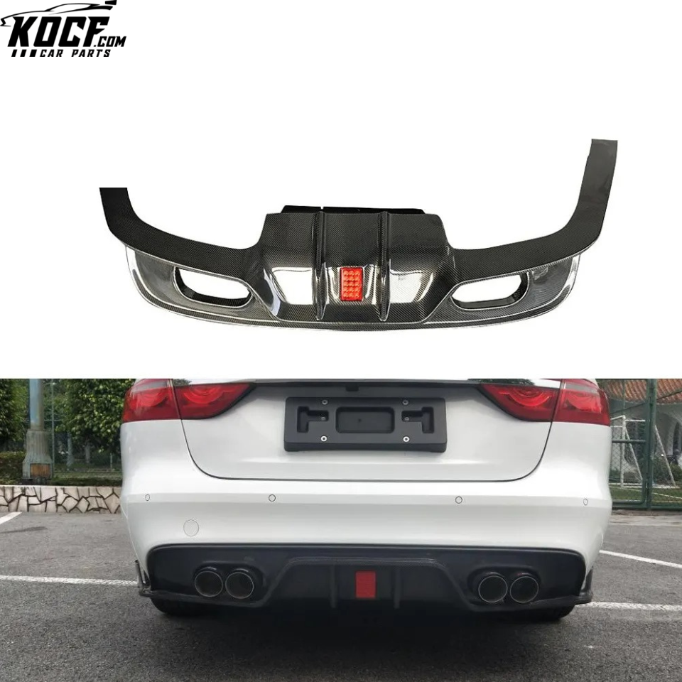 Carbon Fiber XF Rear Diffuser Quad Pipes for Jaguar XF Prestige Base S ...