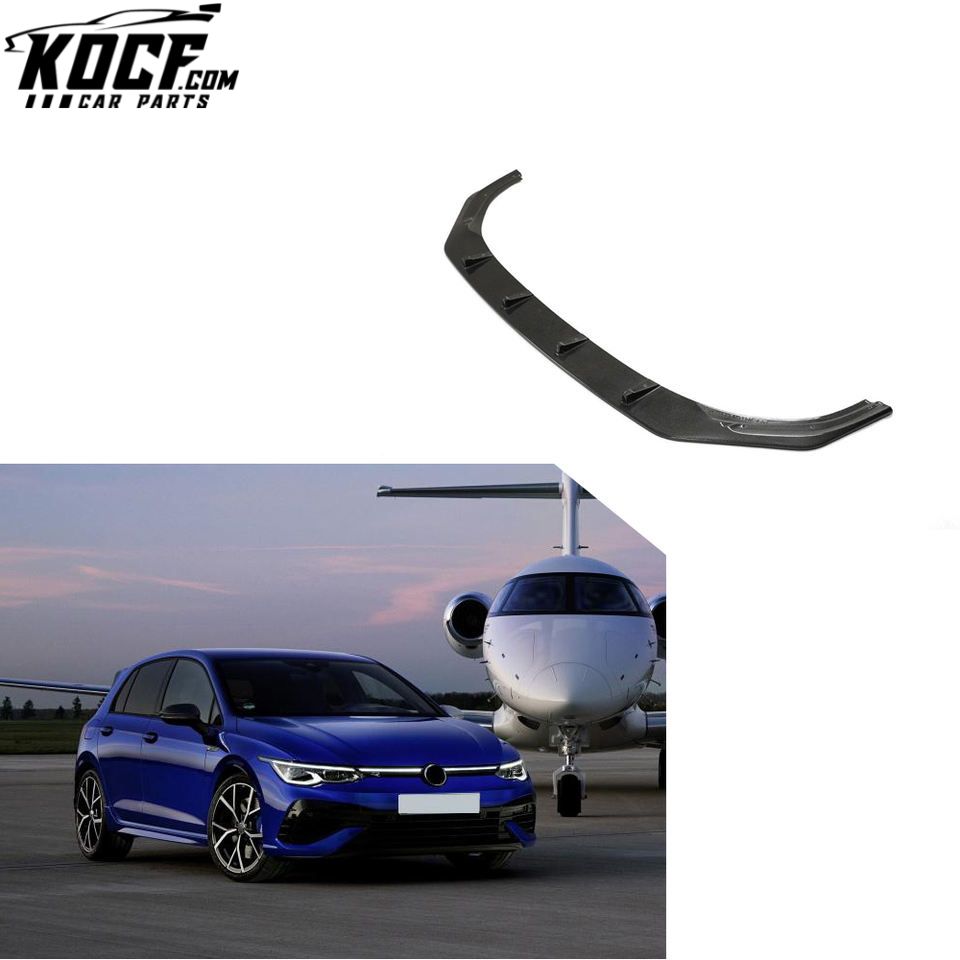 Carbon Fiber Front Bumper Chin Lip Splitter Spoiler for VW Golf 8 MK8 ...