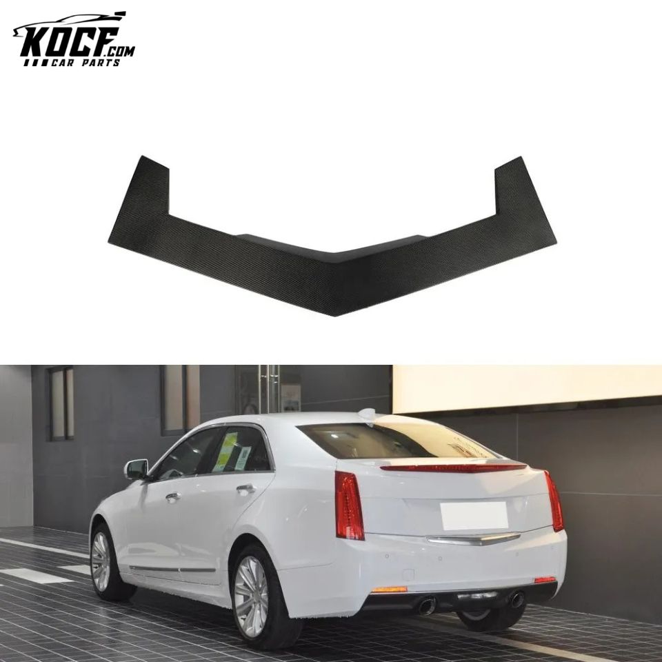Matte Carbon Fiber ATS Rear Trunk Spoiler for Cadillac ATS Luxury Seda ...