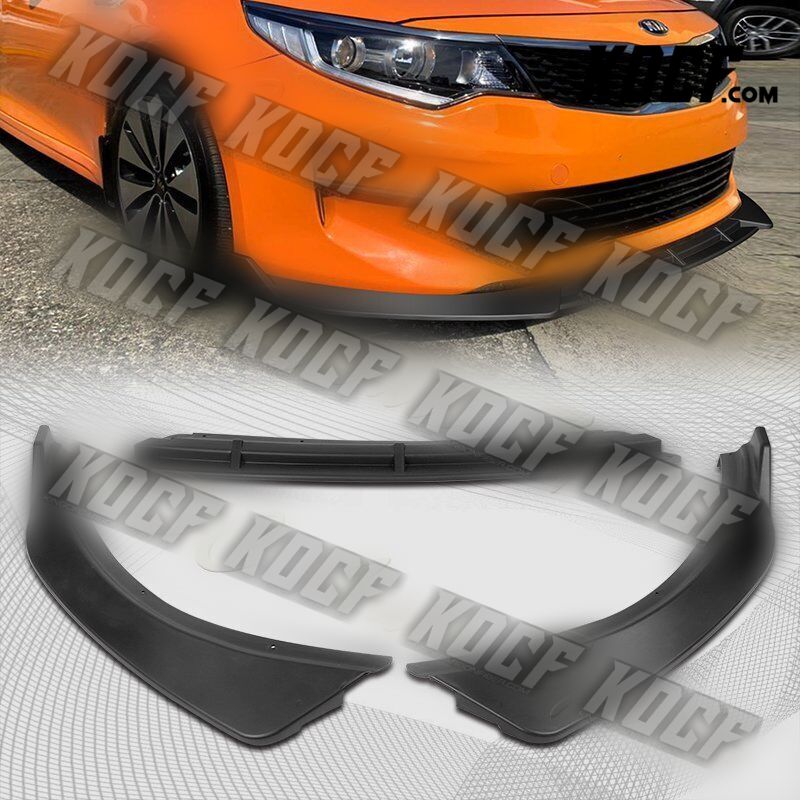 For 16-18 Kia Optima LX EX STP-Style Black Front Bumper Splitter Spoil ...