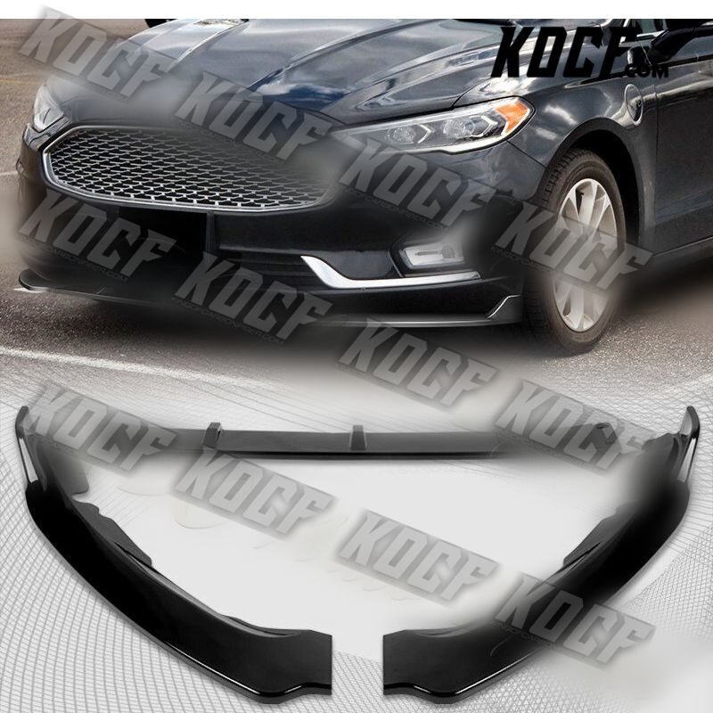 For 2019-2021 Ford Fusion Painted Black Front Bumper Body Splitter Spo ...