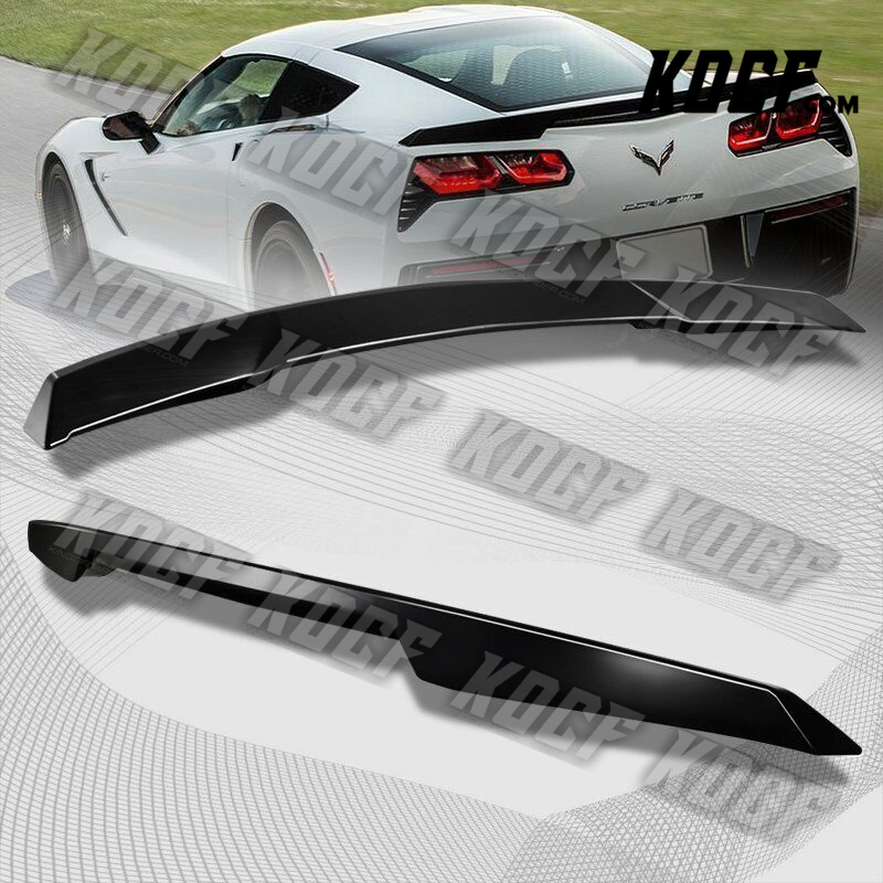 For 2014-2019 Chevrolet Corvette C7 Primer Black ABS Rear Trunk Spoile ...