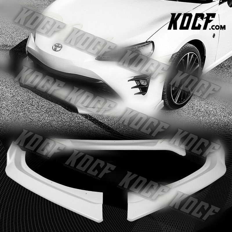For 17-20 Toyota 86 CS-Style JDM Painted White Front Bumper Splitter S ...