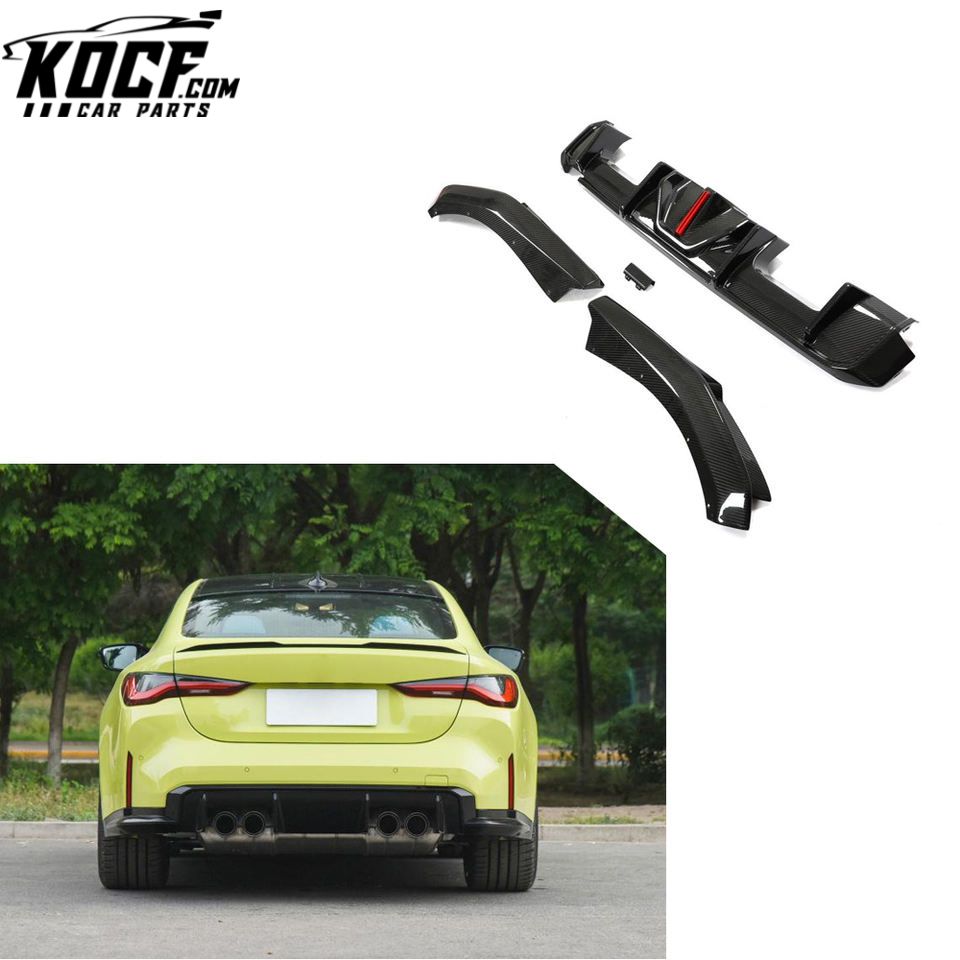 4Series G82 Dry Carbon Fiber Rear Lip Spoiler Diffuser for BMW G82 G83 ...