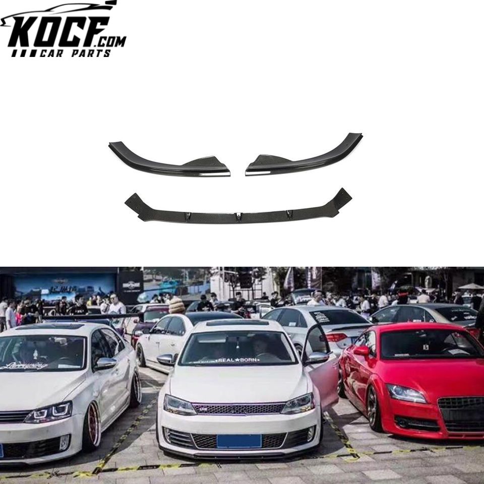 Carbon Fiber MK6 GLI Front Lip Splitter for VW Sagitar Jetta MK6 GLI S ...