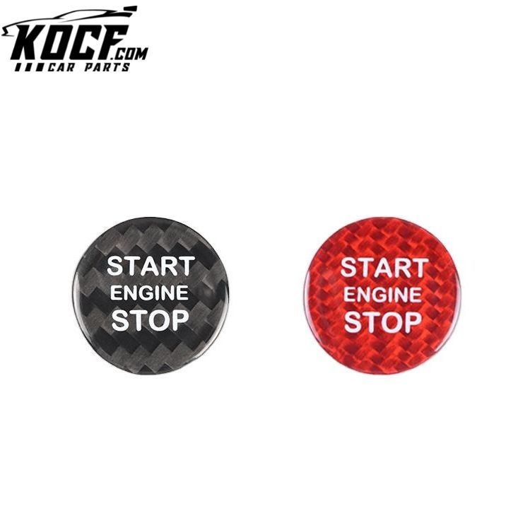 ES Carbon Fiber Auto Parts Accessories Start Stop Button Cover For Alf ...